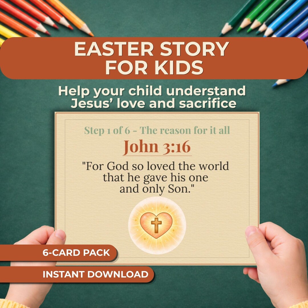 Easter Memory Verse Cards for Kids | Resurrection Bible Flashcards ...
