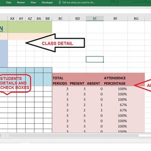 Editable Student Attendance Sheet Template: Excel Tracker (digital ...