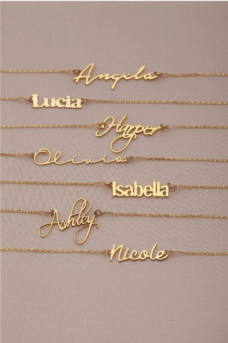 Custom Gold Plated Name Necklace – Personalized Dainty Jewelry Gift for ...