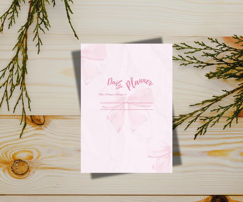 Pink Girly Planner Printable, Kawaii Daily Planner Printable, Digital ...