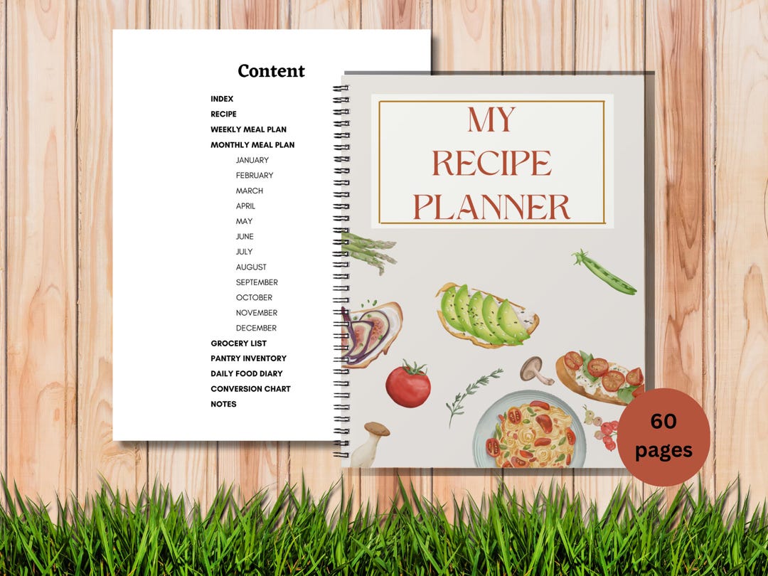 Recipe Planner Printable, Planner Pages, Recipe Book Download, Recipe ...