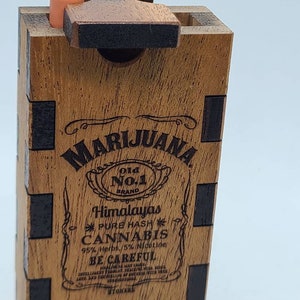 Marijuana Jack Daniels Style,dugout One Hitter Box,stash Box,pot Box - Etsy