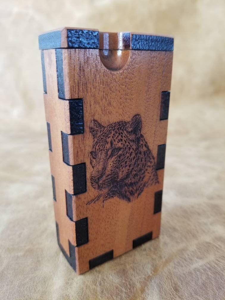 Leoparddugout One Hitter Box Custom Engraved.gift Box.stash | Etsy