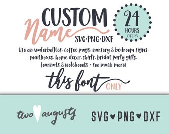 Custom name svg | Etsy