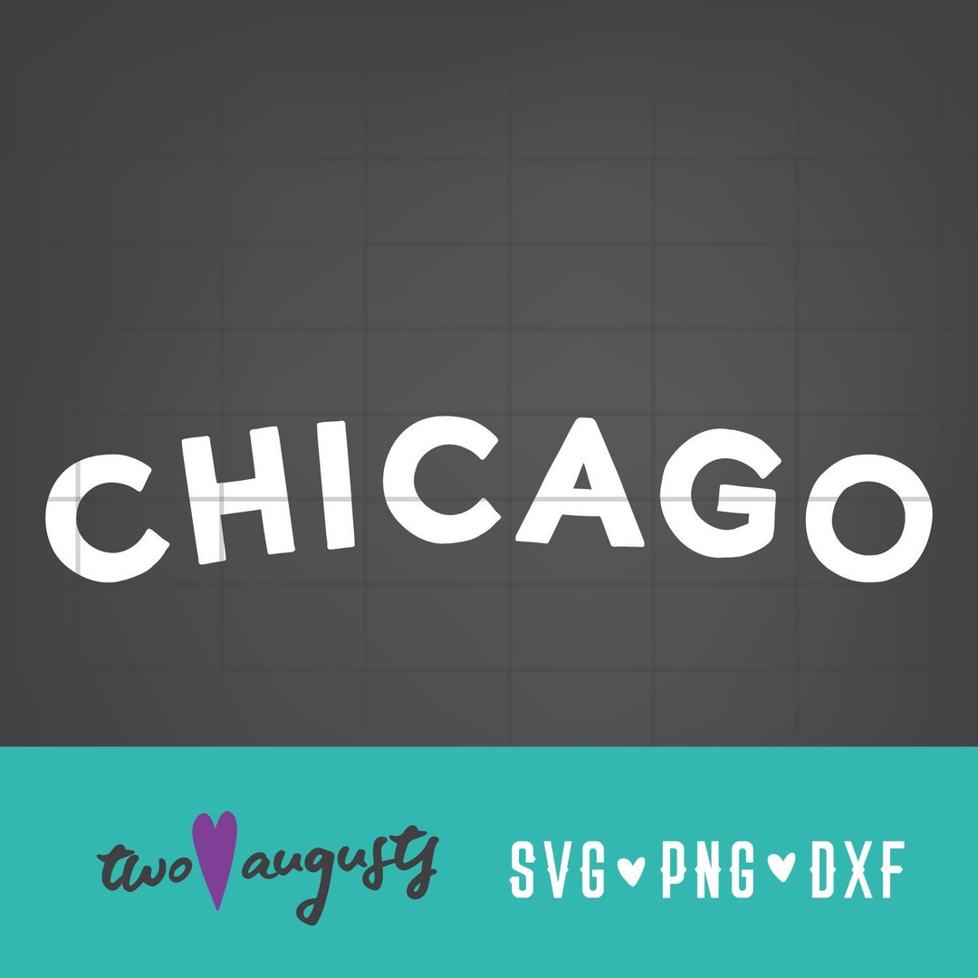 Chicago Souvenir City Stylish Trendy SVG, DXF, & PNG, Style, Curved ...