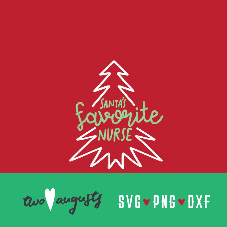 Santa's Favorite Nurse SVG DXF PNG File Cricut | Etsy