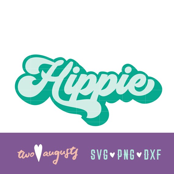 Hippie Retro 70's 70s Cursive SVG DXF PNG File | Etsy