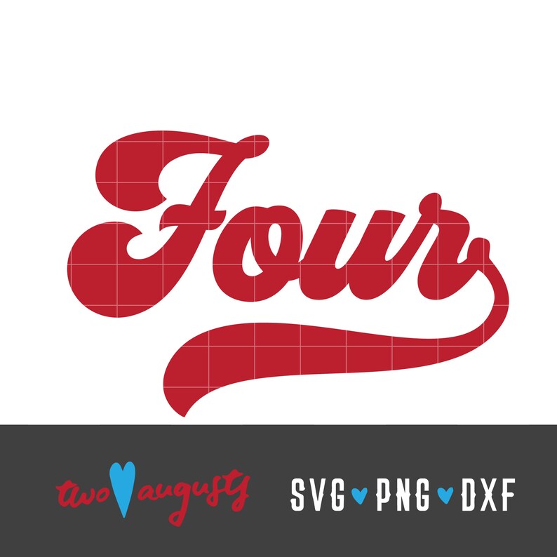 Four Baseball Softball Number Birthday 4 4th Fourth - Etsy