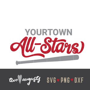 All Stars Team SVG, DXF, PNG, Baseball, Files, Cricut, Silhouette, Ball ...