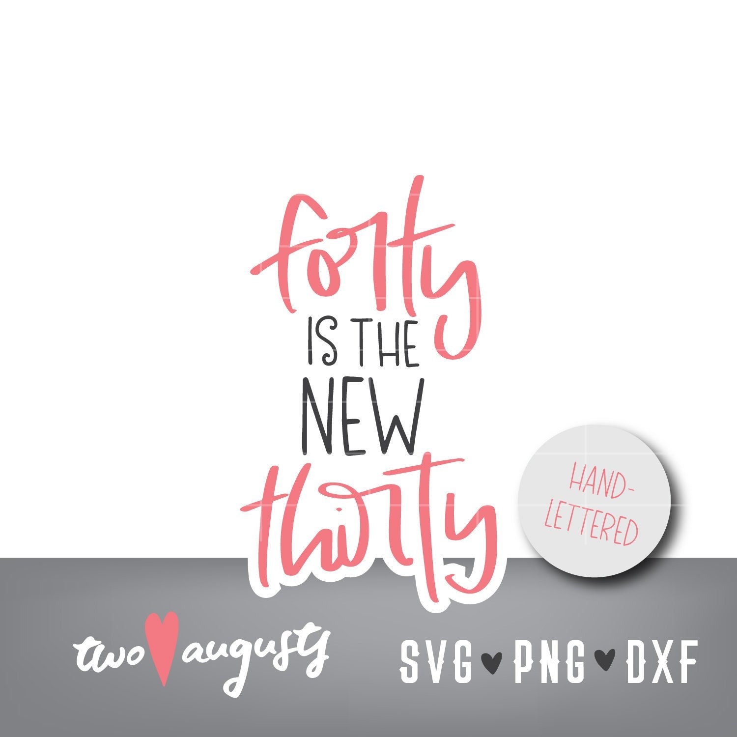 Forty is the New Thirty Hand Lettered SVG, DXF, & PNG, Svg Files, Svg ...
