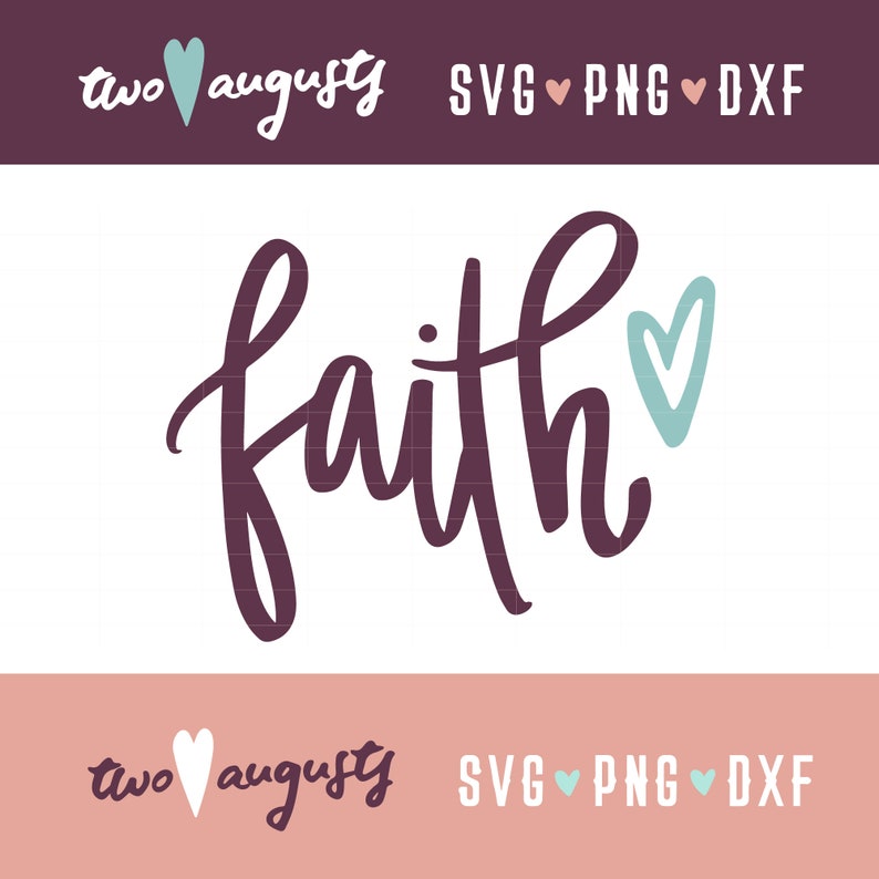 Faith Cursive SVG DXF PNG Christian File Cricut | Etsy