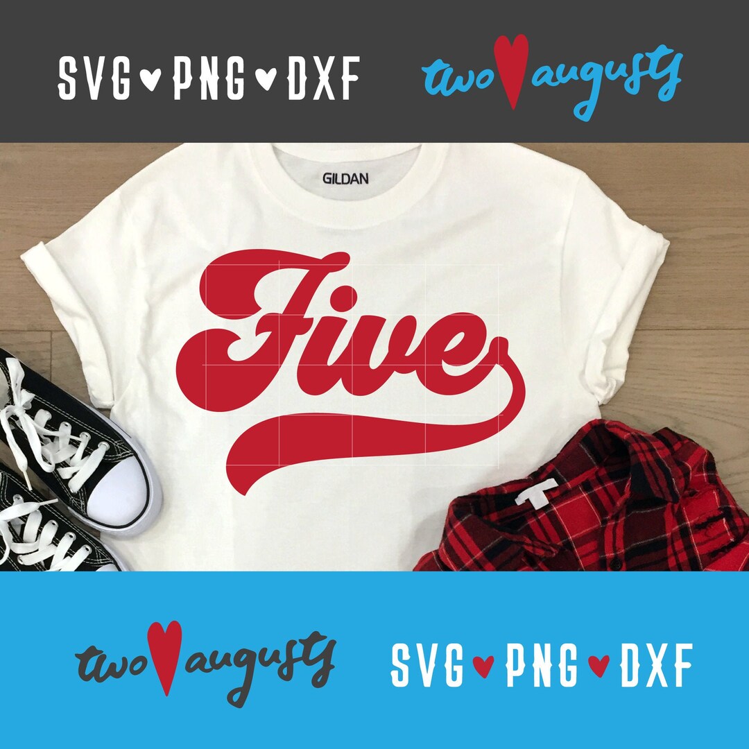 Five Baseball, Softball, Number, SVG, DXF, PNG, File, Cricut ...