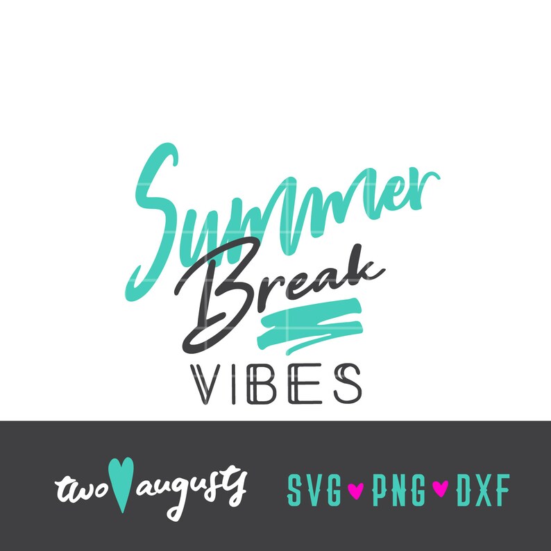 Summer Break Vibes Teacher SVG DXF PNG Files Cricut | Etsy