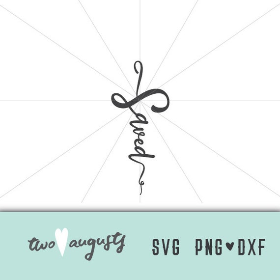 Cruz cursiva guardada SVG DXF y PNG Cristiana Archivos | Etsy España