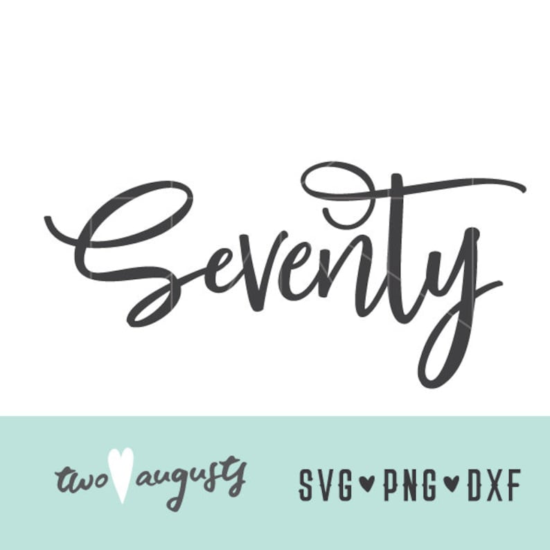 Seventy Hand-lettered Style SVG DXF & PNG Files Design - Etsy