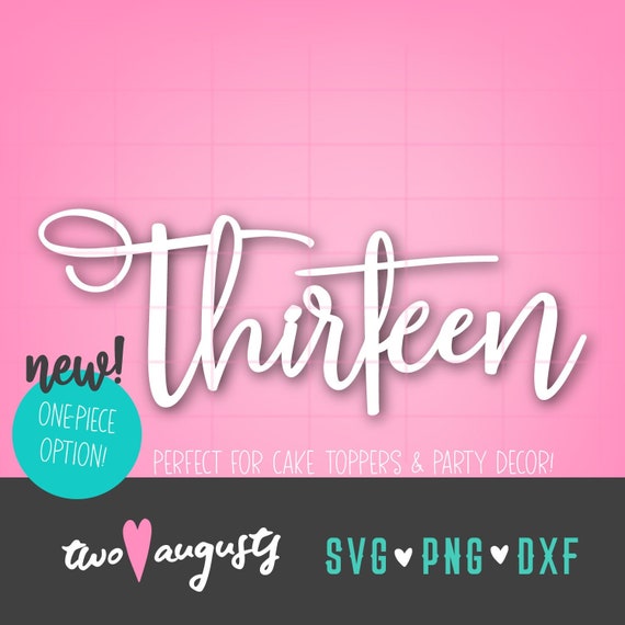 Thirteen Hand-lettered Style SVG DXF PNG Files Cricut | Etsy