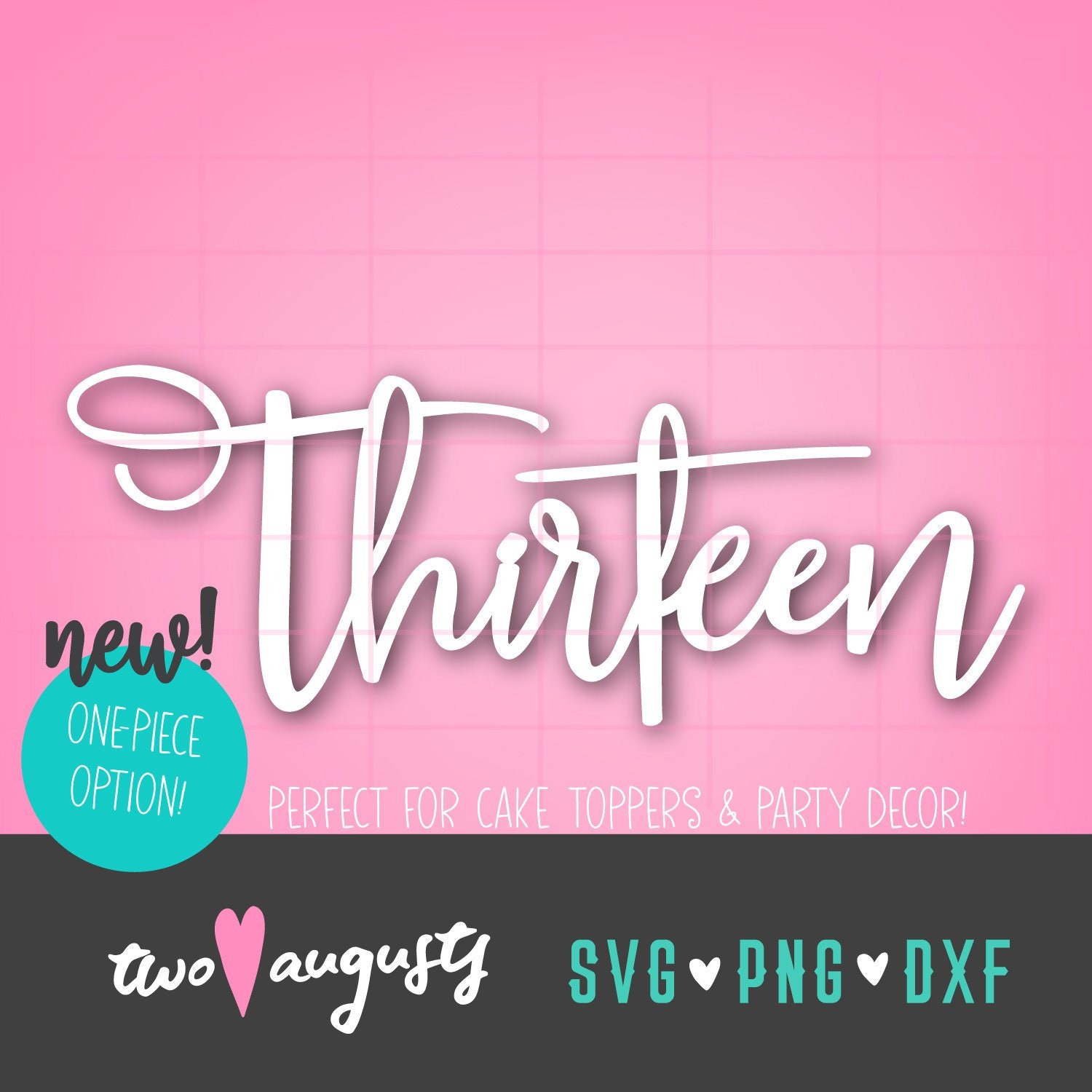 Thirteen Hand-lettered style SVG DXF PNG Files Cricut | Etsy
