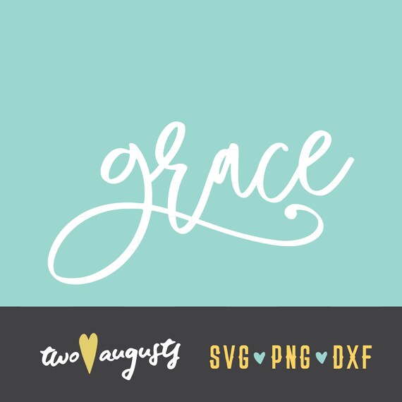 Grace SVG DXF PNG Christian Files Design Cricut | Etsy