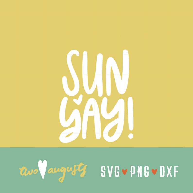 Sunyay Sun Yay Sunday Church Day SVG DXF PNG - Etsy