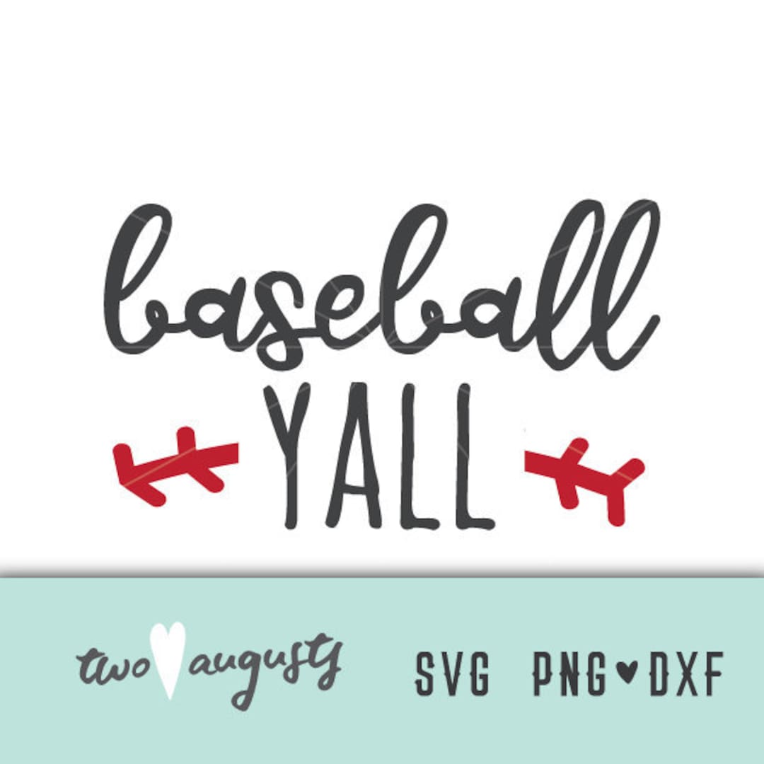 Baseball Y'all Cursive SVG, DXF, & PNG, Baseball, Files, Design, Cricut ...