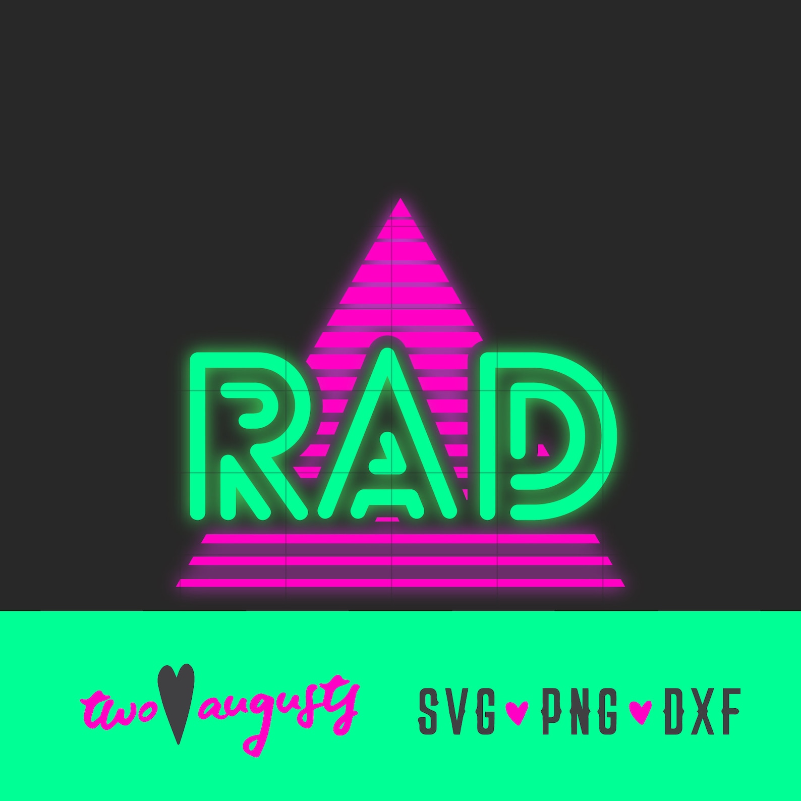 Rad, Triangle, Neon, SVG, DXF, PNG, File, Design, Cricut, Silhouette ...
