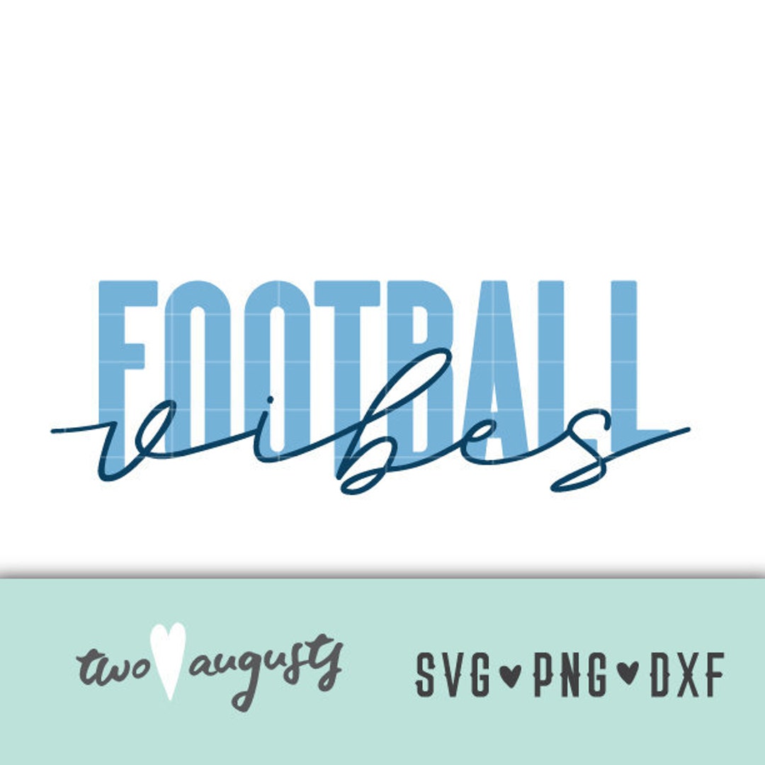 Football Vibes Cursive SVG DXF & PNG Fan Files Design - Etsy