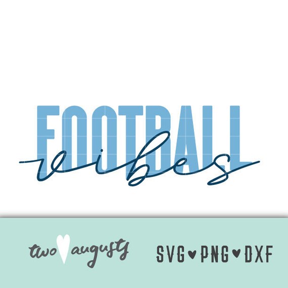 Football Vibes Cursive SVG DXF & PNG Fan Files Design | Etsy