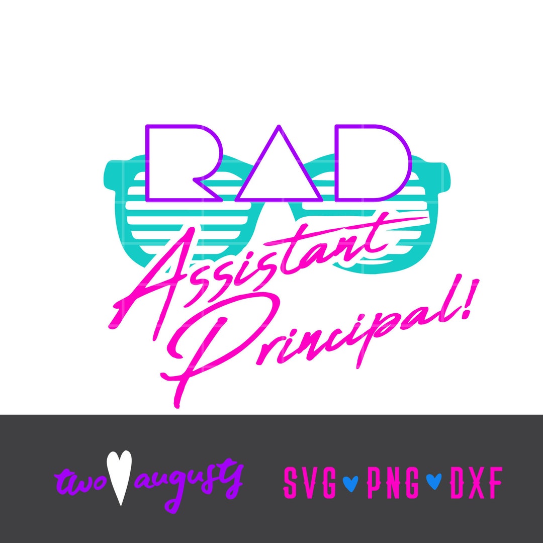 Rad Assistant Schulleiter, SVG, DXF, PNG, Dateien, Cricut, Silhouette ...