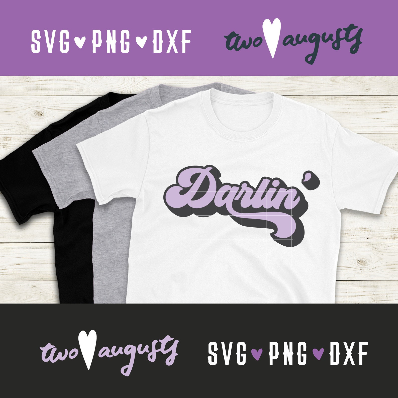 Darlin', Retro, Valentine, Darlin, SVG, DXF, PNG, Darling, File, Design ...