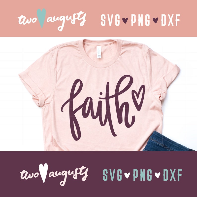 Faith Cursive SVG DXF PNG Christian File Cricut | Etsy