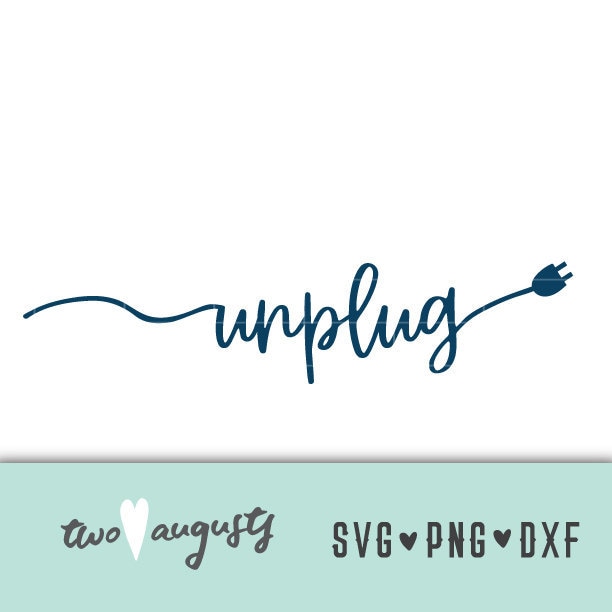 Unplug Family SVG DXF & PNG Woodland Files Design | Etsy