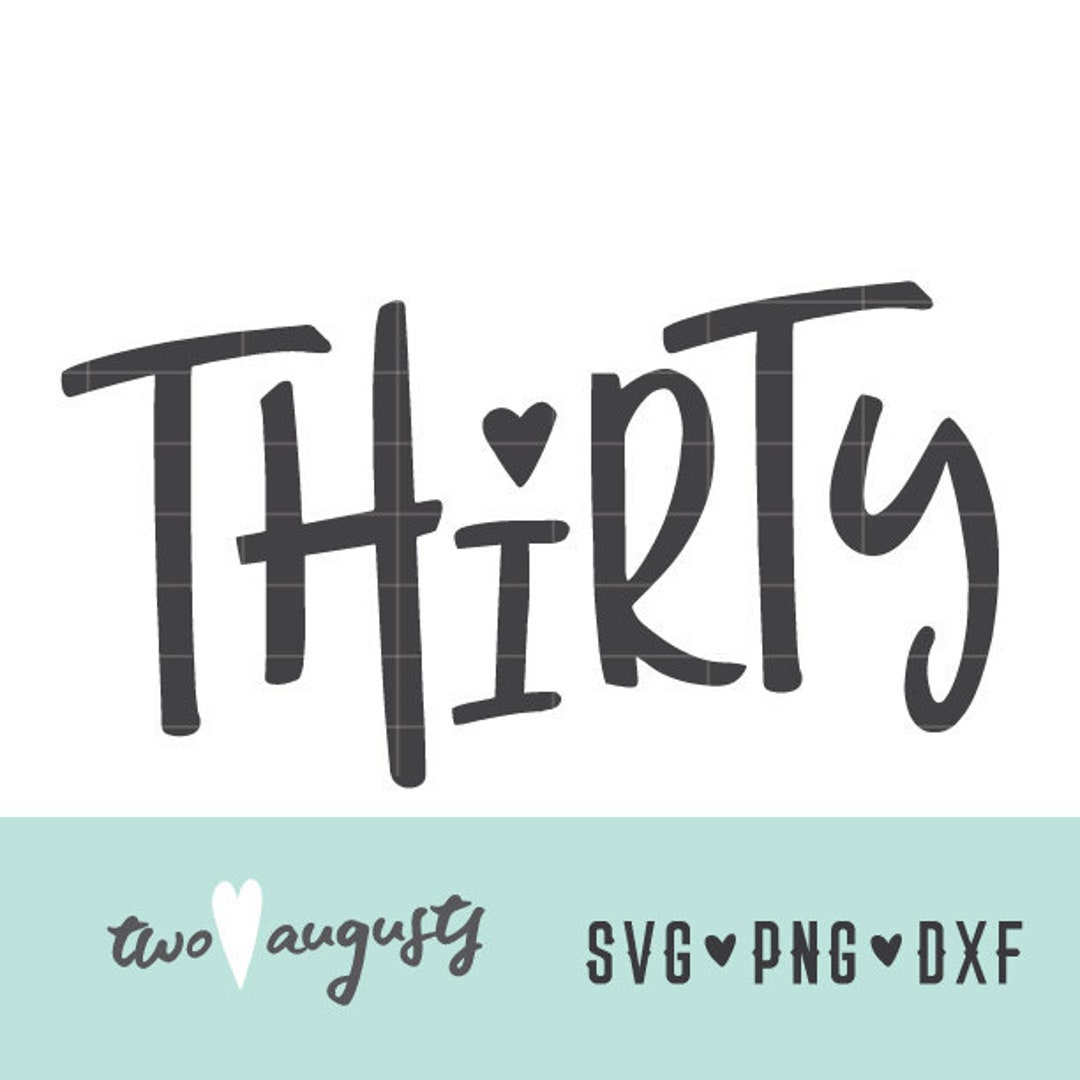 Thirty Hand-lettered Style SVG, DXF, & PNG, Files, Design, Cricut ...