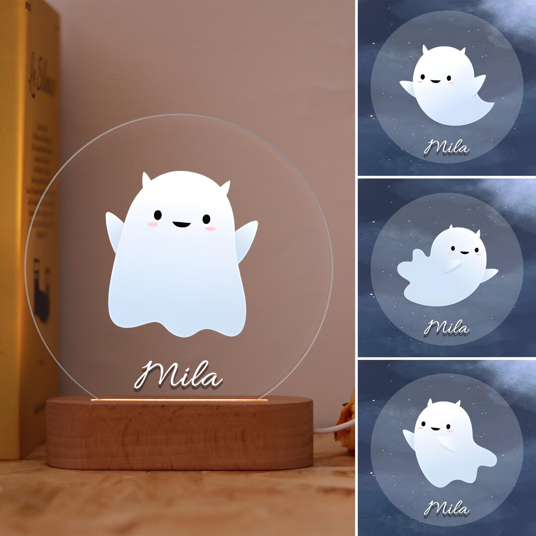 Custom Ghost Night Light With Name,personalized Lamp With Various ...