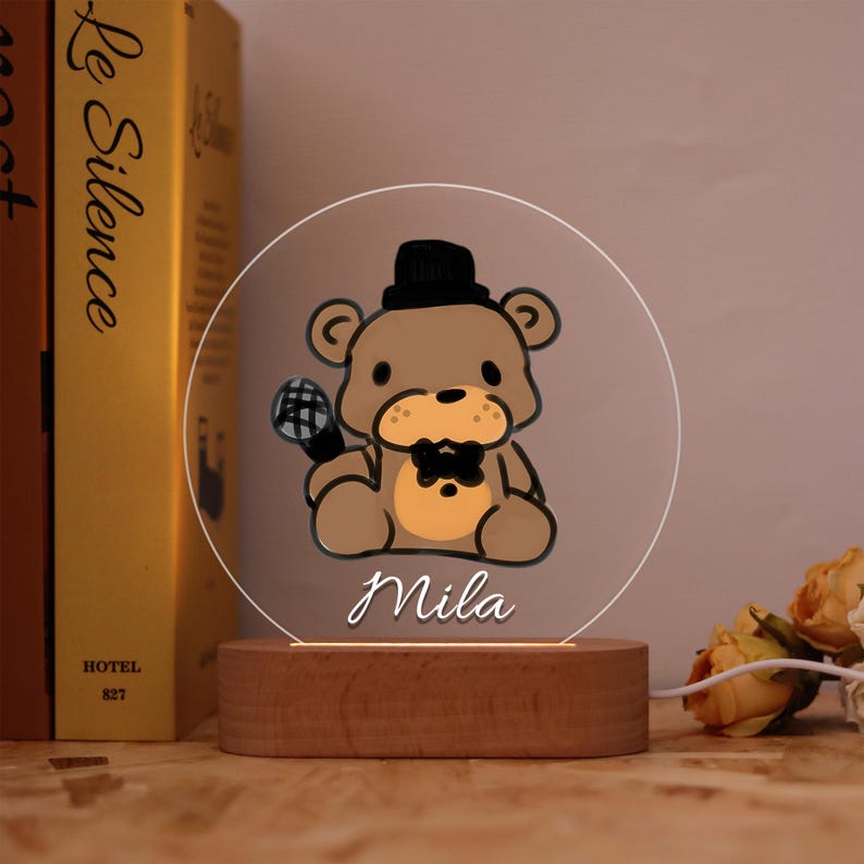 Custom FNAF Character Night Light,personalized Lamp With Foxy,mangle ...