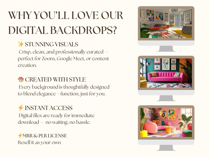 Retro Zoom Background Virtual Backdrop Photos Video Call Digital ...