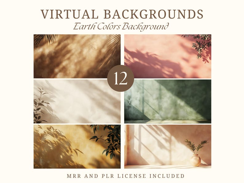 Aesthetic Zoom Background Earth Colors Virtual Backdrop for Meeting ...