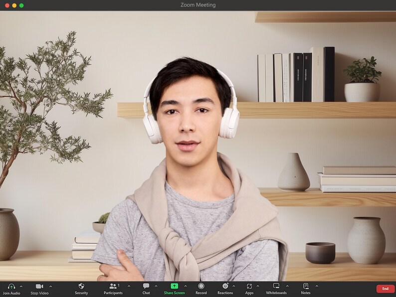 Virtual Background Aesthetic Minimalist Zoom Background Simple Clean ...