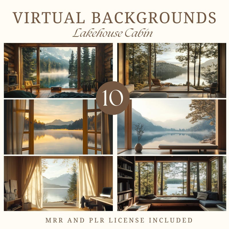 Virtual Background Teams Mountain Office - Etsy