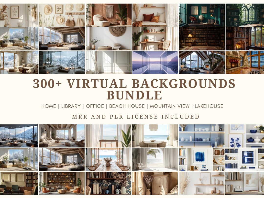 300+ Zoom Backgrounds Bundle Virtual Office for Meeting Backgrounds ...