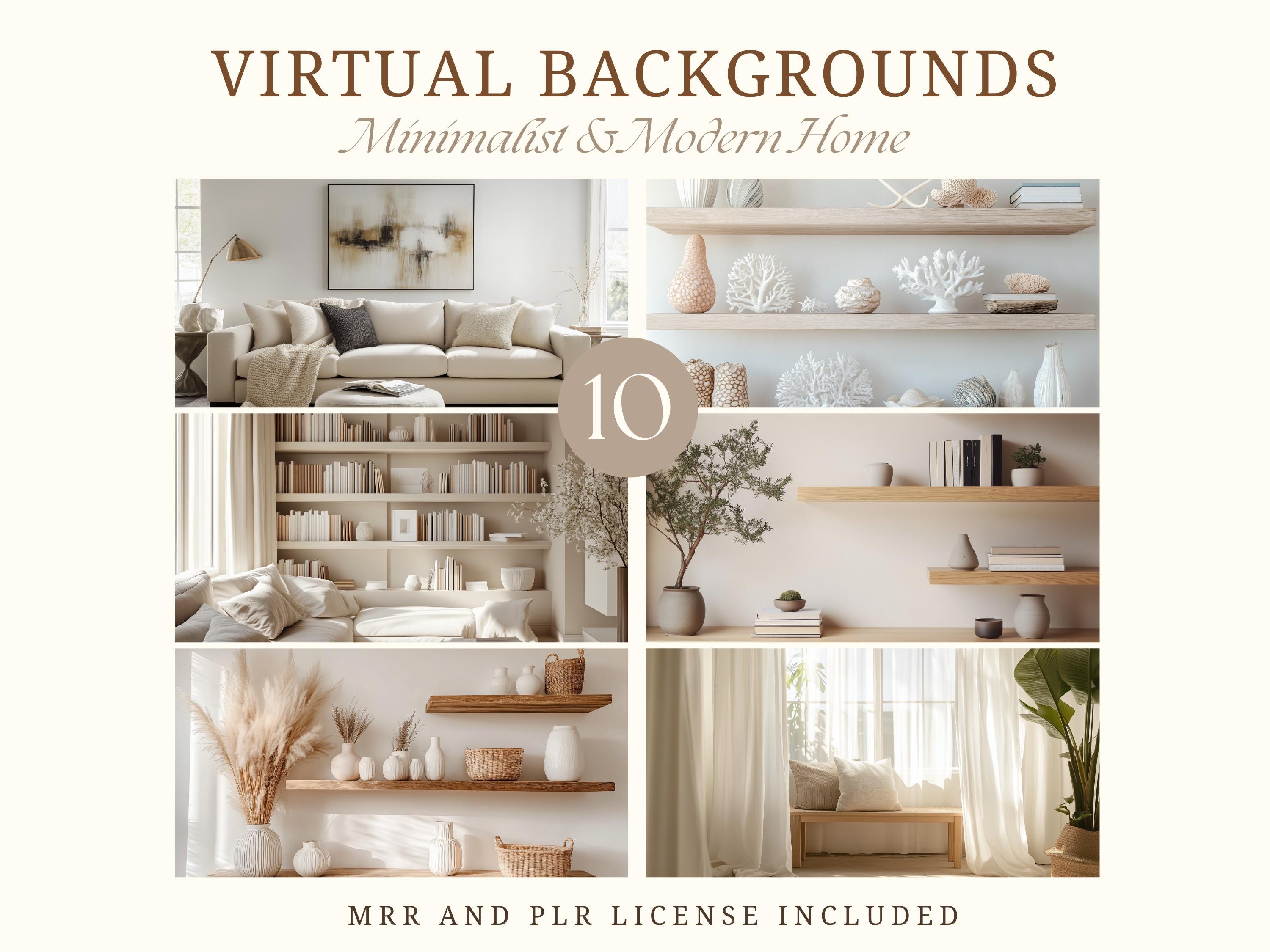 Virtual Background Aesthetic Minimalist Zoom Background Simple Clean ...