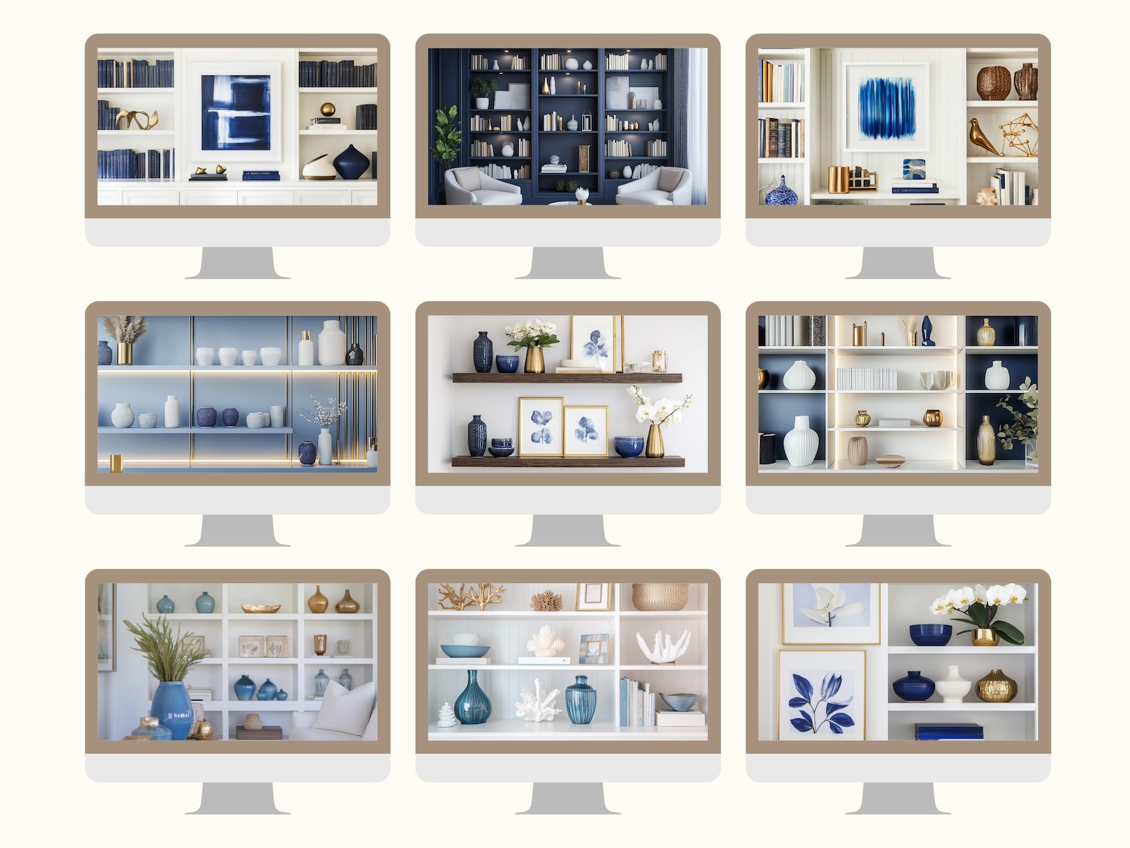 Blue Modern Background Virtual Conference Background Home Office Wall ...
