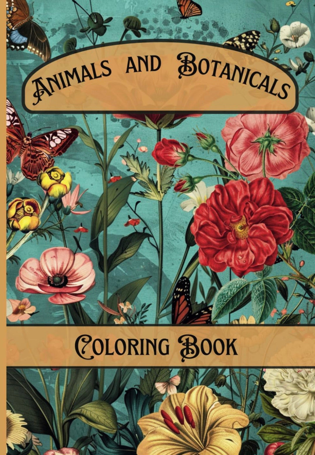 Animals and Botanicals Small Coloring Book 120 Pages 7x10 Inches by ...