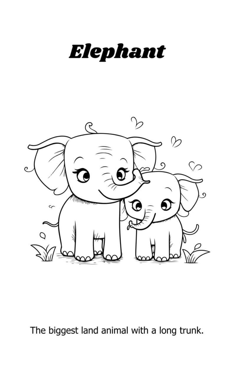 Coloring Book for Kids "safari Animals" - Etsy