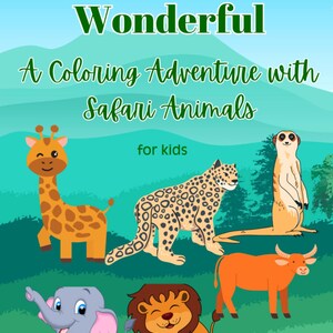 Coloring Book for Kids "safari Animals" - Etsy