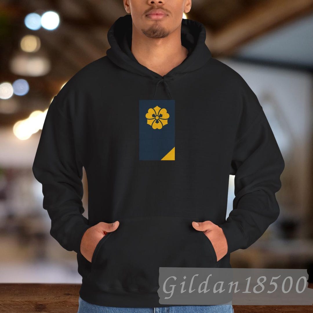 Ken Katabami Crest Hoodie, Navy and Gold Banner – Japanese Kamon ...