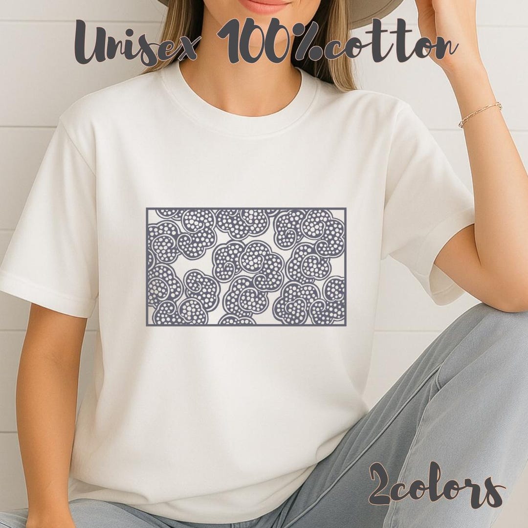 Kumo Cloud T-shirt in Muted Gray | Comfort Colors Japanese Art Tee - Etsy
