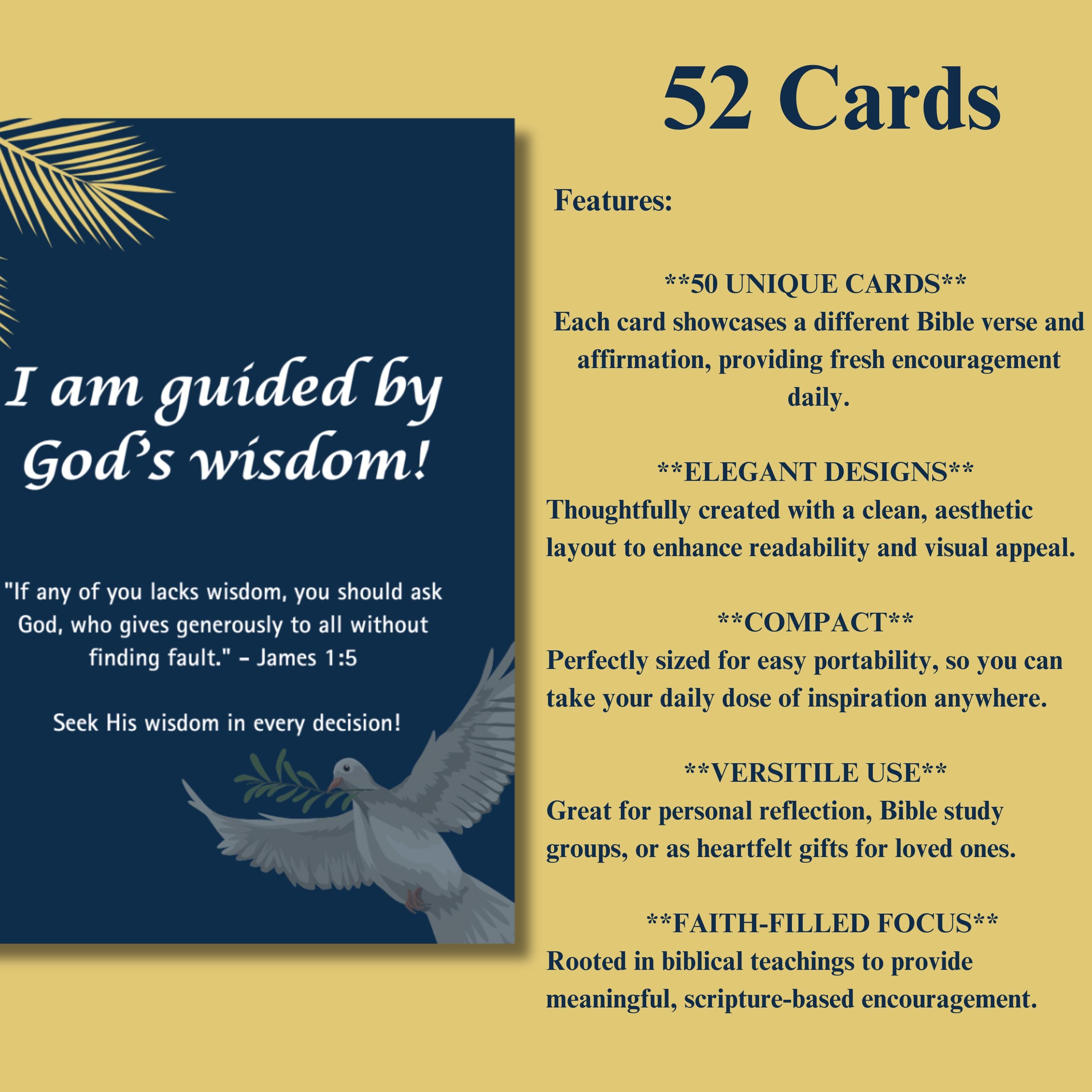 50 Biblical Affirmation Cards Printable | Inspirational Christian ...