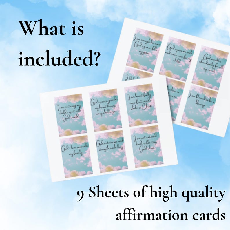 49 Biblical Affirmation Cards Printable | Inspirational Christian ...