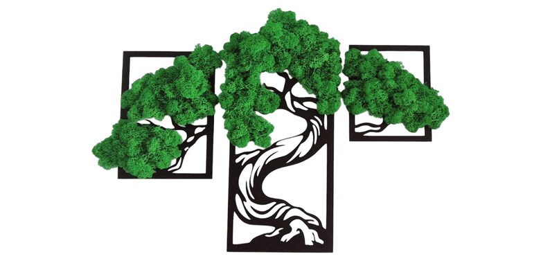 Preserved Moss Tree Wall Art – Handmade Botanical Decor | Natural ...