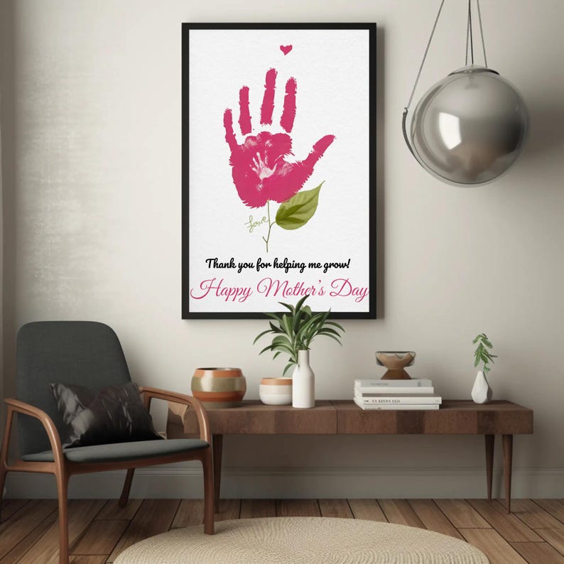Printable Mother's Day Handprint Craft, Mother's Day Handprint ...